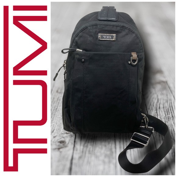 Tumi | Bags | Vintage Y2k Tumi Black Nylon Mini Small Sling Backpack Rucksack School Travel ...